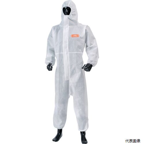 【特長】 ●WBGT着衣補正値0℃素材を使用し、適度な通気性と耐水圧を両立しました。 【用途】 ●アスベスト除去、ウレタン吹付、メンテナンス、一般製造業、汚れ作業に。 【仕様】 ●色：白 ●サイズ：XL ●適合身長(cm)：180〜188 ...