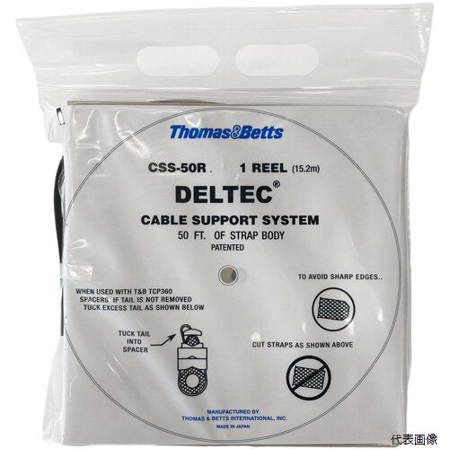 【特長】 ●Deltec［［R上］］(デルテック)は、屋外で最低20年間使用できるように設計されたリールストラップタイプの結束バンド(ケーブルタイ)です。 ●非常に優れた対候性を有する耐候性アセタール樹脂を使用した、標準タイプ(幅12.7m...