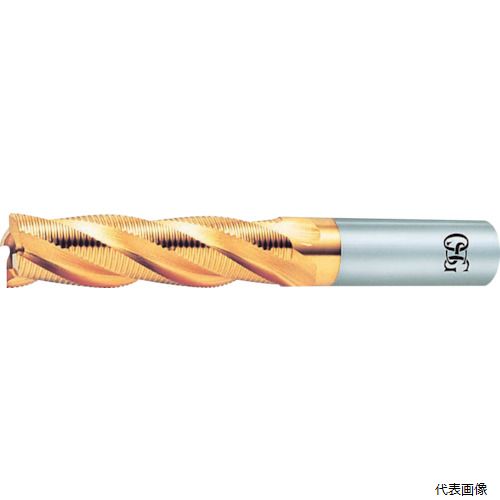 【特長】 ●TiN(チタン)コーティングを施した重切削用のエンドミルです。 【用途】 ●被削材：炭素鋼、合金鋼、プリハードン鋼(〜40HRC)、工具鋼、ステンレス鋼(〜35HRC)、鋳鉄、ダクタイル鋳鉄(〜350HB)、銅合金、アルミ合金用...