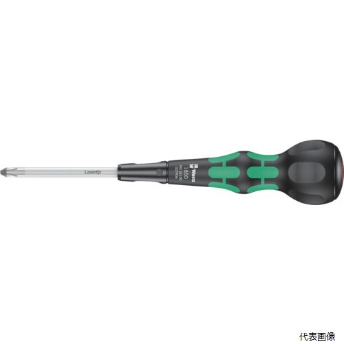 【特長】 ●グリップ形状がボール型で外径が小さく作られているため、つかみやすさとフィット感を実現しています。 ●マグネットの力を使わず、ネジを落とさず作業できるようにレーザーチップ加工がされています。 ●レーザーによってドライバーの先に小さ...