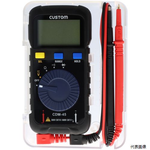 【特長】 ●コンパクトスリムなボディーに電圧(直流、交流)、抵抗、導通チェック機能(ブザー、LED)、ダイオードチェック機能を持たせたデジタルマルチメーターです。 ●テストリードは脱着交換可能、プローブ先端は金メッキ処理加工されています。 ...