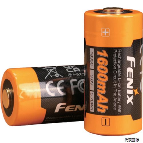 【特長】 ●FENIXブランド充電式LEDライト専用充電池です。 【仕様】 ●品名：リチウムイオン専用充電電池 ●適合機種：TK05R等 ●全長(mm)：39.2 ●幅(mm)：18.75 ●容量(mAh)：1600 ●18350型 ●電圧...