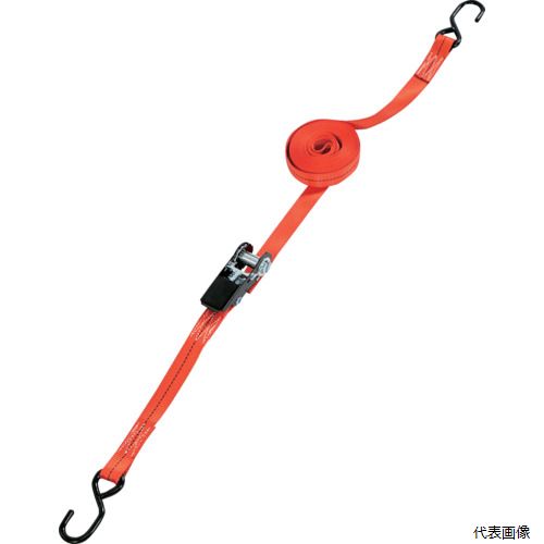 【特長】 ●ラチェット式（歯車式）で強力タイプのベルト荷締機です。 ●ポリエステル素材のベルトは、引張強度・耐久性・防腐性に優れ、長く安心してご使用いただけます。 【用途】 ●トラック輸送時などでの荷崩れ防止。 ●パレット積載時の安全な輸送...