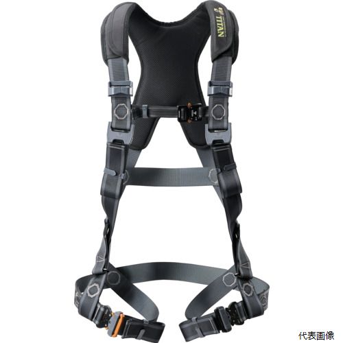 【特長】 ●様々な新機軸を取り入れたTITAN2024年新モデルハーネスです。 ●腿ベルトの形状がV字型と水平型の中間的な構造となっており、それぞれの良いとこどり設計です。 ●V字型の様な適度なフィット感を実現 ●水平型の様な作業時の動き易...
