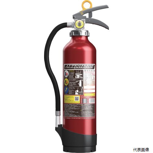 【特長】 ●軽くてサビにくいアルミ製消火器です。 ●アルミを採用することで総重量を約20％減量し、より扱いやすさを実現しています。 ●アルミ地を活かした継ぎ目のない美しいフォルムです。 ●視認しやすい書体と色使いのユニバーサルデザインを採用...