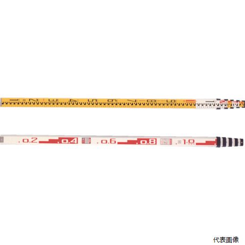 【特長】 ●段数の少ない軽量スタンダードタイプです。 ●ISO対応の高品質アルミスタッフです。 ●トレーサビリティ体系図、校正証明書、検査証明書の発行ができます。 【用途】 ●測量、土木、建築における高さ測定。 ●タイプ(段)：3 ●縮長〜...