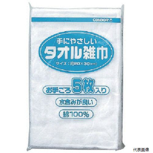 【特長】 ●吸水性に優れた綿100％の雑巾です。 【用途】 ●雑巾として。 ●シートサイズ(mm)：200×300 ●サイズ　幅×高さ(mm)：200×300 【材質／仕上】 ●綿100% 【入数】 ●1袋/5枚 他のサイズはこちら 在庫の...