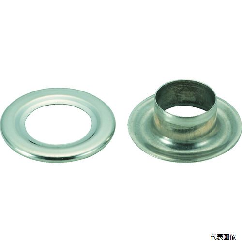 【特長】 ●アルミ製に比べ強度に優れた素材です。 【用途】 ●装飾性があり、書類とじ・文具・バッグ・靴などの補修、補強、製作に適しています。 【仕様】 ●内径(mm)：10 ●使用可能厚さ(mm)：3 ●適合工具：THP-SP(内径10〜1...