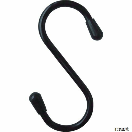 【特長】 ●被覆線ですのでサビず、相手側にキズをつけません。 【用途】 ●一般商品の収納の吊具として。 ●物の吊り下げ、引っ掛けとして 【仕様】 ●使用荷重(kN)：0.058 ●色：黒 ●D(mm)：4 ●L(mm)：75 ●S(mm)：...