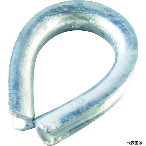 【特長】 ●ワイヤロープのアイ部分に直接荷重が掛かることを防止し、形崩れ・摩耗を防止します。 ●ワイヤロープの寿命を長持ちさせます。 【用途】 ●ワイヤロープ先端をアイ加工する際のワイヤコース・あて金具として。 【仕様】 ●適合ロープ径(m...