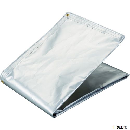 【特長】 ●遮熱性、強度、柔軟性、耐候性に優れた「アルミ蒸着塩ビ複合シート」素材の遮熱保冷シートです。 ●赤外線反射により断熱効果があります。 【用途】 ●工場、倉庫での遮熱カバー。 ●トラック用遮熱保冷シートに。 ●色：シルバー ●幅(m...