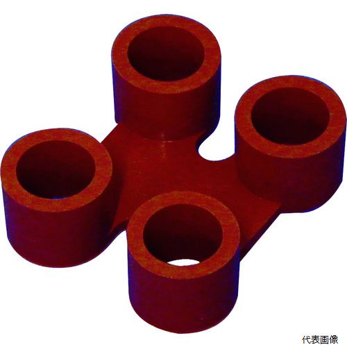 【用途】 ●ラバーマット1枚につき2個必要。 ●NBラバーマット専用のジョイント材に。 【仕様】 ●幅(mm)：57 ●長さ(mm)：66 ●厚さ(mm)：18 ●色：レンガ ●タイプ：ジョイント 【材質／仕上】 ●合成ゴム 【入数】 ●1...