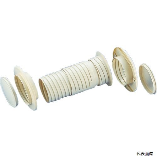【特長】 ●壁厚約100〜180mmまで長さが可変できるアイデア設計のため壁厚に合せ貫通スリーブをカットする必要がありません。 ●ウォールキャップとのセット品です。 【用途】 ●貫通スリーブセット。 【仕様】 ●セット内容：NFP-65＋(...