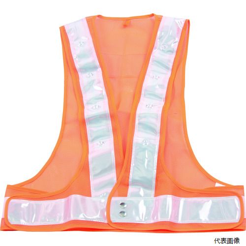 【特長】 ●16個のLED付きで視認性がアップします。 ●点滅と点灯がボタンひとつで切り替えができます。 ●単3電池でご使用できます（電池別売）。 【用途】 ●交通整理。 ●建築現場。 ●鉄道保線区作業。 【仕様】 ●色：オレンジ/シルバー...