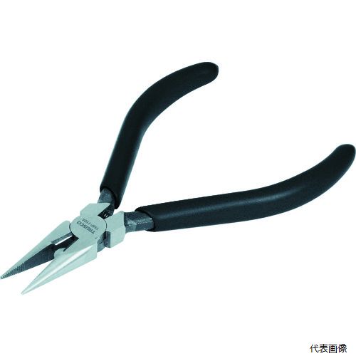 【特長】 ●先端部を細く短く加工し、グリップは手のひらサイズでコンパクトなため、精密なくわえ・折り曲げ作業に最適です。 ●刃部硬度はHRC57〜61です。 ●製造時の使用電力の20％を太陽光発電で賄っています。 【仕様】 ●全長(mm)：1...