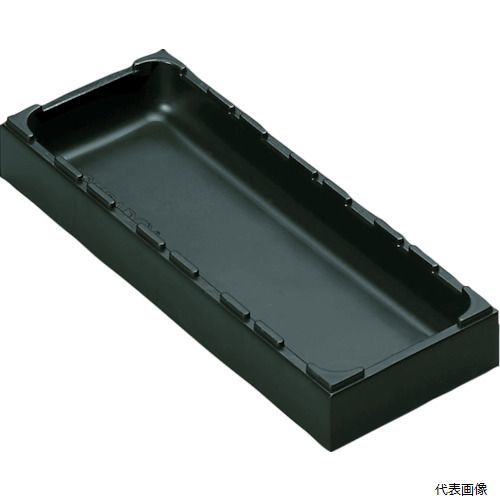 【特長】 ●汎用性のあるタイプです。 ●パーツ、部品の収納、保管に最適です。 ●ボックスの突起により積み重ね可能です。 ●組み合わせは自由自在です。 【用途】 ●キャビネット内、事務机内の整理整頓に。 【仕様】 ●色：ブラック ●外形寸法(...