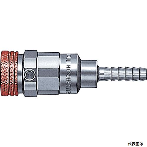 【特長】 ●誤接続防止のため、酸素用と燃料ガス用のはめ合いサイズとスリーブ色を変え安全性を追求します。 ●本体はクロムメッキ仕様で耐食性に優れ、プラグには焼き入れを施し耐久性も向上します。 【仕様】 ●品名：燃料ガス用ソケット ●接続サイズ...