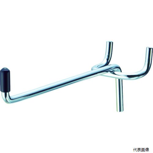 【特長】 ●パンチングボード用パーツです。 ●用途に合わせて使用できます。 【用途】 ●工具の収納・分類に。 ●ディスプレイ・装飾・空間演出・壁面収納に。 【仕様】 ●幅(mm)：29 ●奥行(mm)：117(112) ●色：シルバー ●品...