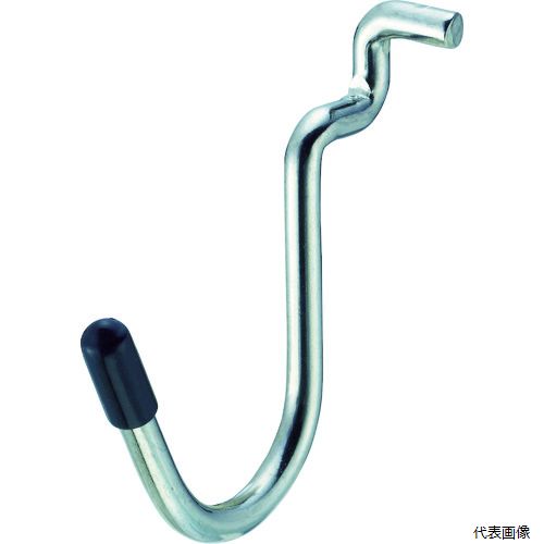 【特長】 ●パンチングボード用フックです。 ●用途に合わせて使用できます。 【用途】 ●工具の収納・分類に。 ●ディスプレイ・装飾・空間演出・壁面収納に。 【仕様】 ●幅(mm)：5 ●奥行(mm)：49(44) ●色：シルバー ●品名：フ...