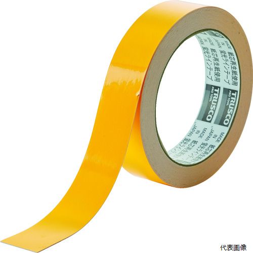 【特長】 ●鮮やかな蛍光色のラインテープです。 ●照明によって蛍光を発し鮮明に見えるため、強い注意喚起が必要な場所に最適です。 ●粘着力が強力ではがれにくくなっています。 ●看板などの文字などにも使用可能です。 【用途】 ●工場、駐車場、病...