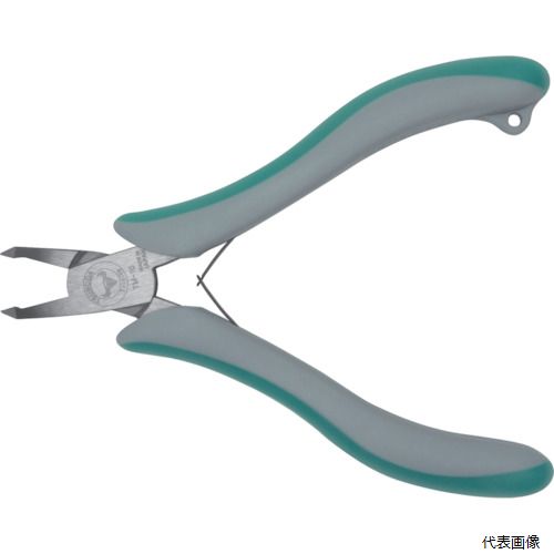 【特長】 ●細い頭部の先端に刃があるので、狭い部分での切断作業に最適です。 ●三枚合わせ構造採用で、使い込んでもガタつきません。 【仕様】 ●全長(mm)：122 ●刃表面形状：フラット刃 ●切断能力(mm)ABS樹脂：φ1.5 ●切断能力...