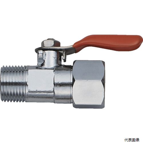 【特長】 ●ハンドルはステンレス製採用です。 ●ハンドルは180°回りますので設置場所に制約がありません。 ●全開時、流量、流速、圧力の変化がほとんど無く使用できます。 【仕様】 ●高さ(mm)：29 ●使用流体：空気、水、油 ●接続口径D...