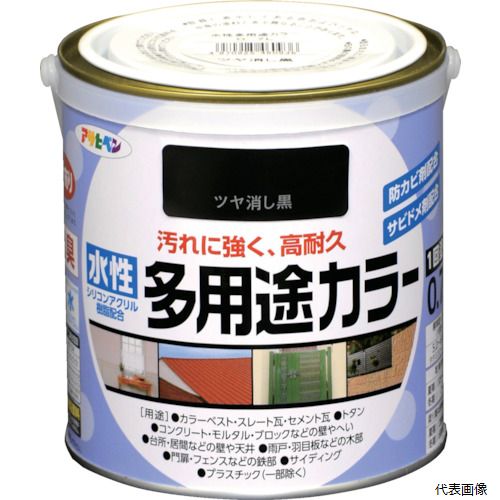 【特長】 ●反応硬化型シリコン変性アクリル樹脂により、耐久性に優れた高性能塗料です。 【用途】 ●屋内外の木部・鉄部・トタン・モルタル・コンクリートなどに。(一部のトタンを除く) 【仕様】 ●色：ツヤ消し黒 ●容量(L)：0.7 ●乾燥時間...