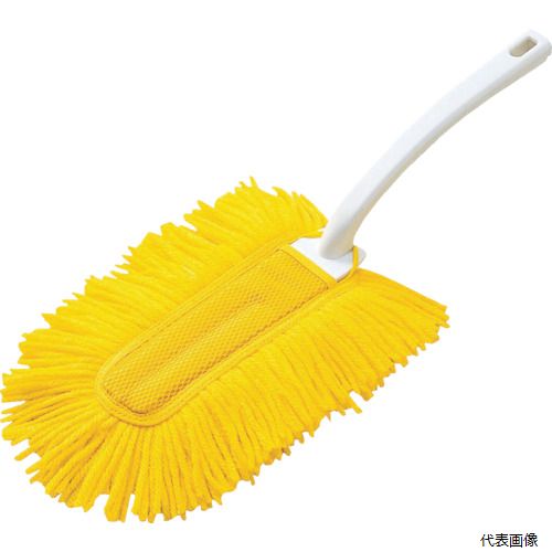 【特長】 ●隅々までスピーディーに拭けるハンディモップです。 ●洗えば繰り返し使える再生タイプです。 【用途】 ●机や棚の上のホコリの除去に。 【仕様】 ●幅(mm)：130 ●長さ(mm)：330 ●色：黄色 ●奥行(mm)：120 【材...