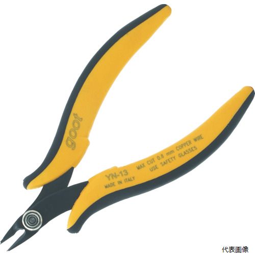 【特長】 ●切断面は水平な状態でカットされていますので、精密部品のリード線、カッティング作業時に部品本体への衝撃が加わる心配がありません。 ●指先だけの圧力で簡単にカットできる特殊構造です。 【仕様】 ●全長(mm)：140 ●切断能力(m...