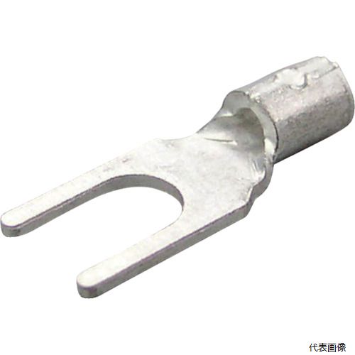【特長】 ●接触面(舌部)の取り付け穴の一方が開いており、ねじを完全に外さなくても取り付けることができる裸圧着端子です。 【用途】 ●軟鋼のより線電線の接続に。 【仕様】 ●電線抱合範囲より線(［［MM2］］)：0.2〜0.5 ●電線抱合範...