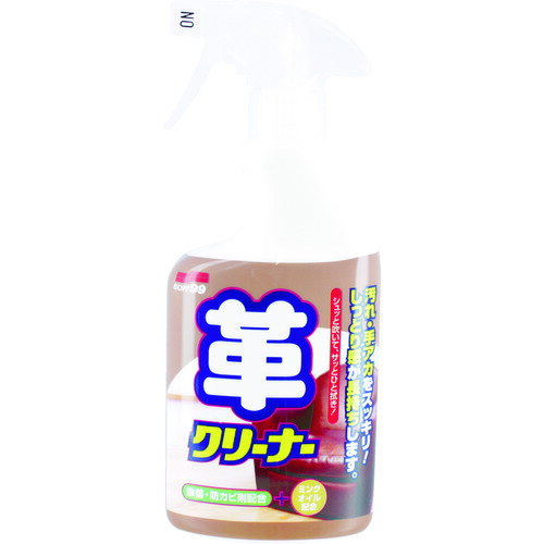 【特長】 ●マイルドな成分で皮革製品を傷めず、しっかりと汚れを落とします。 ●クリーニングと同時に自然な風合いが復活します。 【用途】 ●皮革製品用手入れ剤。 ●容量(ml)：400 【材質／仕上】 ●主成分：界面活性剤、シリコーン、ミンク...