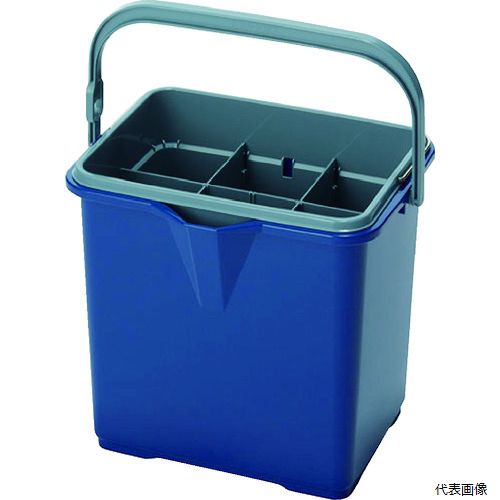 【特長】 ●多彩な仕切りパターンで多様な清掃に対応できるバケツです。 【仕様】 ●容量(L)：14 ●間口(mm)：342 ●奥行(mm)：255 ●高さ(mm)：309 ●色：ブルー 【材質／仕上】 ●アウターバケツ・インナーバケツ・仕切...