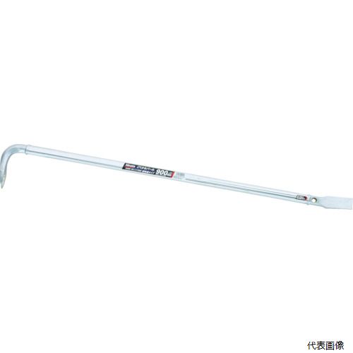 【特長】 ●熱処理鋼管を使用し、非常に強く軽量です。 ●落下防止ケーブル用穴付です。 ●国内最軽量 【用途】 ●釘抜き、テコ、ハガシ作業に。 【仕様】 ●全長(mm)：540 ●刃幅(mm)：26 【材質／仕上】 ●機械構造用炭素鋼 ●熱処...