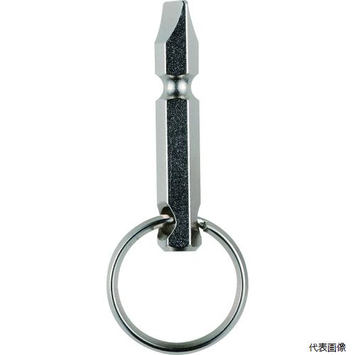 【特長】 ●クイックキャッチャーに取りつけて鍵や小物を腰回りで携帯して持ち運びできます。 ●先端がこじあけ用にマイナス刃先になっており、塗料缶のフタあけに便利です。 【仕様】 ●全長(mm)：58 ●差込角(mm)：6.35 ●長さ(mm)...
