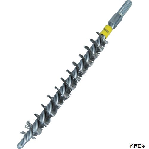 【特長】 ●スパイラル型ブラシは、煙突掃除用ブラシなどにみられる様な針金を芯線にしてそれをねじることにより、線材を固定しているブラシです。 ●パイプ内径、ねじ孔の内面など、普通のブラシでは届きにくい場所のクリーニング、バリ取り、その他のスケ...