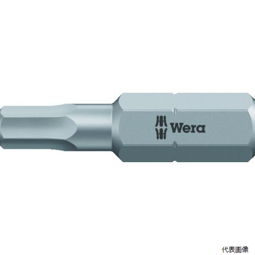【特長】 ●頑強なビットで、鉄板や金属板の加工に最適です。 ●Wera独自のHex-Plusと呼ばれる面接触構造により、六角ねじ穴の内側を傷めることなく、ねじの寿命を延ばすことにも貢献します。 【仕様】 ●全長(mm)：25 ●対辺(インチ...