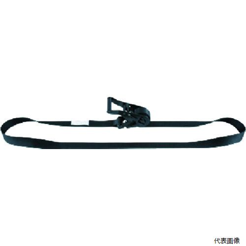 【特長】 ●簡単な操作で確実な荷締め作業ができます。 ●黒で統一されているため、舞台設営や音響設備などに最適です。 【用途】 ●荷物の固定、締め付けに。 ●最大使用荷重(t)：0.4 ●ベルト長さ(m)巻取側：5.0 ●ベルト寸法(mm)幅...