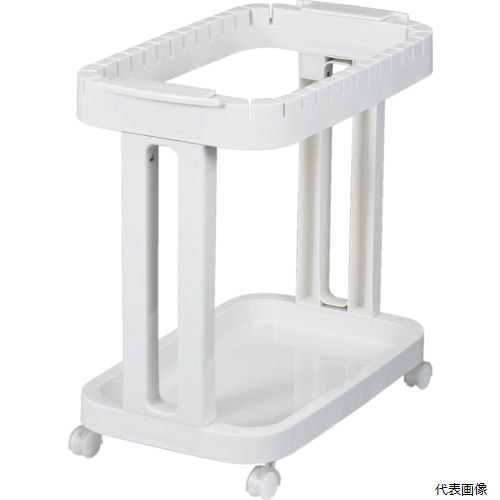 【特長】 ●レジ袋を有効利用してゴミが分別できます。 ●底板付で水分の多いゴミも安心です。 【用途】 ●ゴミ箱。 【仕様】 ●色：ホワイト ●間口(mm)：485 ●奥行(mm)：280 ●高さ(mm)：470 ●キャスター付 【材質／仕上...