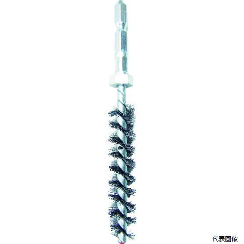 【特長】 ●六角軸タイプなので電動工具に簡単に装着できます。 ●異径線を使用。丸線ネジリブラシの約4倍の軸強度です。 ●ドライバーに装着しやすいストップナット付きです。 ●先端は緩衝用に樹脂加工しています。 【用途】 ●ステンレス、アルミ製...
