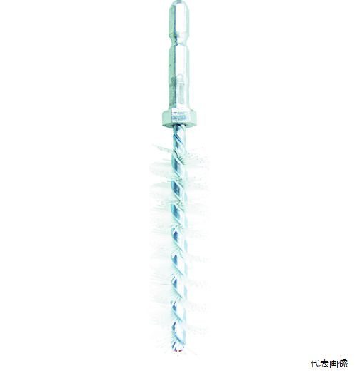 【特長】 ●六角軸タイプなので電動工具に簡単に装着できます。 ●異径線を使用。丸線ネジリブラシの約4倍の軸強度です。 ●ドライバーに装着しやすいストップナット付きです。 ●先端は緩衝用に樹脂加工しています。 【用途】 ●ステンレス、アルミ製...