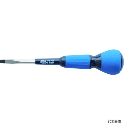 【特長】 ●グリップには人間工学から使いやすい三角断面ハンドルを採用しています。 ●六角軸タイプでパワフルな使用に対応します。 【仕様】 ●刃先：［［−］］6 ●軸長(mm)：100 ●全長(mm)：210 ●先端マグネット：有り ●グリッ...