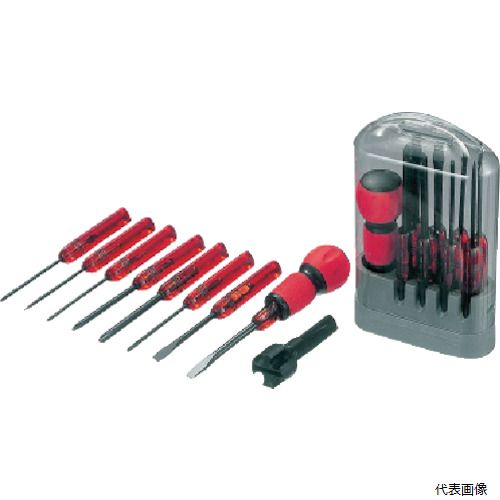 【特長】 ●使用頻度の高いサイズをセットしています。 ●力の入る電工グリップです。 ●ヒートン回し付です。 【用途】 ●家庭のねじ回し作業に。 【仕様】 ●セット内容(点)：10 ●セット内容：［［−］］3、［［−］］5、［［−］］6、［［...