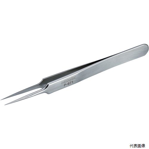 【特長】 ●先端が極細で超精密なピンセットです。 ●選りすぐりの職人だけが手がけてこだわり抜いた精密型ピンセットの最高峰。 ●磁気を嫌う精密機器の作業に 【用途】 ●磁気を嫌う精密機器の作業に。 【仕様】 ●全長(mm)：110 ●幅(mm...