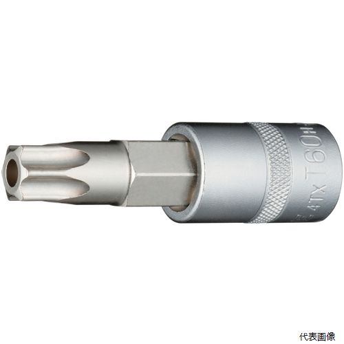【特長】 ●いじり防止タイプです。 ●早回しに便利なローレット加工仕上げです。 【用途】 ●T型トルクスねじの締付け、緩め作業用。 【仕様】 ●呼びNo.：T60 ●先端寸法(mm)：13.20 ●差込角(mm)：12.7 ●全長(mm)：...