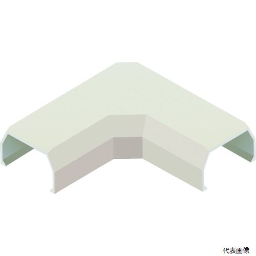 【特長】 ●取付けはワンタッチです。 ●平面での直角接続に使用します。 ●「ニューエフモール」接続品です。 【用途】 ●平面での直角接続に。 ●壁面の配線保護に。 ●ニュー・エフモール同士の平面での直角接続用。 【仕様】 ●色：ミルキーホワ...