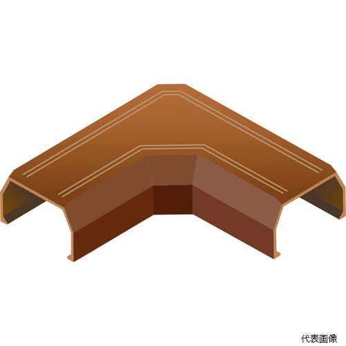 【特長】 ●取付けはワンタッチです。 ●平面での直角接続に使用します。 ●「ニューエフモール」接続品です。 【用途】 ●平面での直角接続に。 ●壁面の配線保護に。 ●ニュー・エフモール同士の平面での直角接続用。 【仕様】 ●色：ブラウン ●...