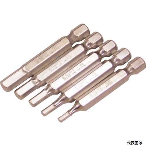 【特長】 ●ISO・JIS規格を上回るよう、設計・製作されている「プロ向け」の製品です。 【用途】 ●六角穴付ボルト類の締結用。 【仕様】 ●対辺(mm)：2.5 ●全長(mm)：50 ●シャンク径(mm)：6.35 ●溝位置(mm)：9 ...