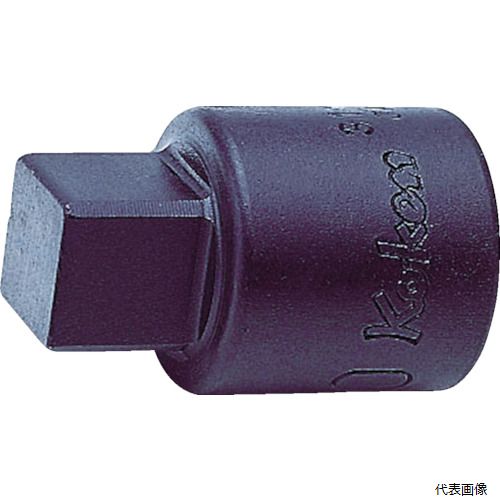 【特長】 ●ドレンプラグなどの4角凹形状を駆動可能な4角凸ソケットです。 【仕様】 ●差込角(mm)：9.5 ●対辺寸法(mm)：10 ●全長(mm)：28 ●対辺形状：4角 【材質／仕上】 ●クロムモリブデン鋼(SCM435) 【入数】 ...