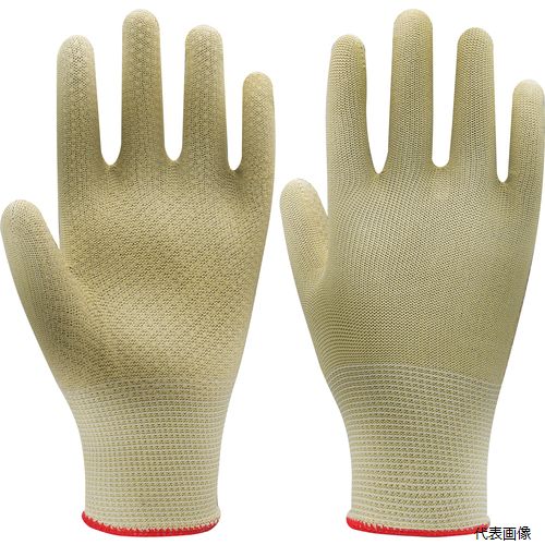 【特長】 ●グリップ力の高いすべり止めタイプです。 ●ステンレス線入りのケブラー［［R下］］で、精密作業に最適です。 ●高い耐切創性と、ソフトな風合い、低発塵性を持ち合わせています。 【用途】 ●精密機械 ●電気器具組み立て ●液晶ガラス製...