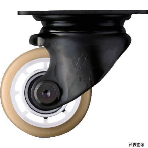 【特長】 ●420S-100mmと同じ取り付け寸法の低床式重荷重用キャスターです。 ●重量物で安定を求められる大型機械や重量物運搬用に最適です。 【仕様】 ●許容荷重(daN)：300 ●許容荷重(kgf)：306 ●車輪径D(mm)：65...
